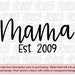 Mama Est. 2009 SVG | Zip File Containing Svg, Jpg, Png, Dxf, and Eps ...