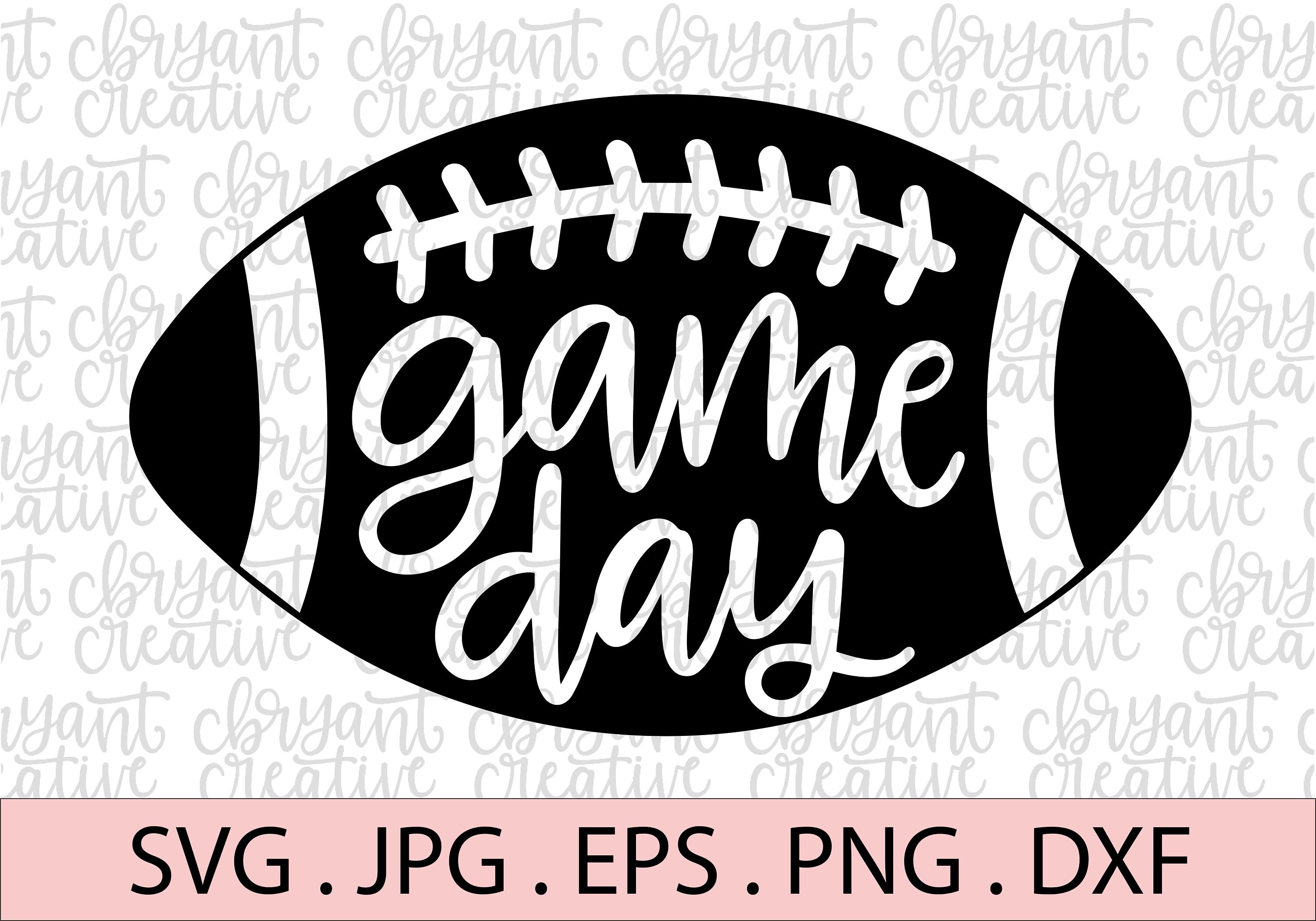 Game Day Football hand lettered SVG zip file containing svg | Etsy