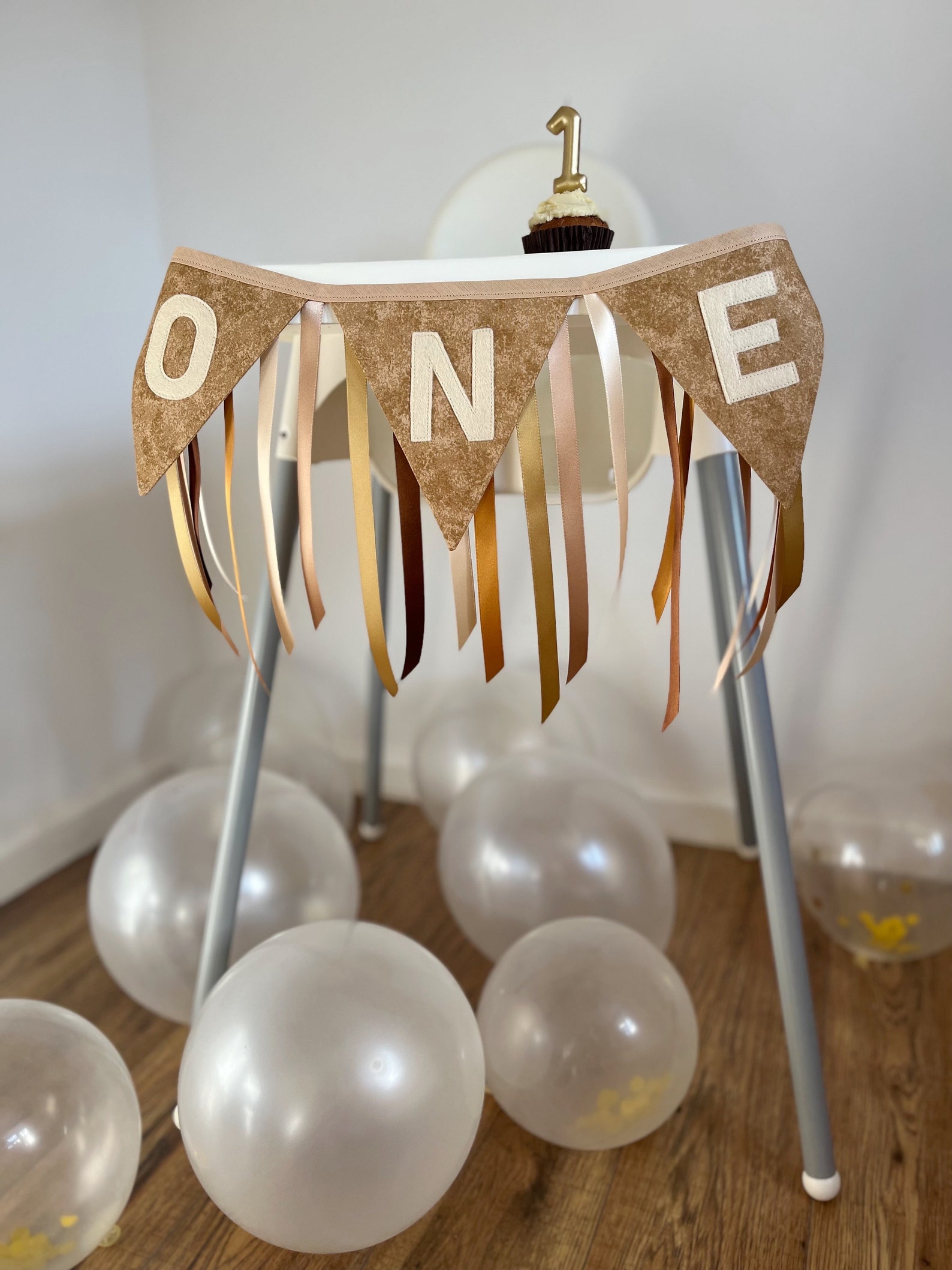 Boho First Birthday Highchair Banner, 1st Birthday High Chair Bunting ...