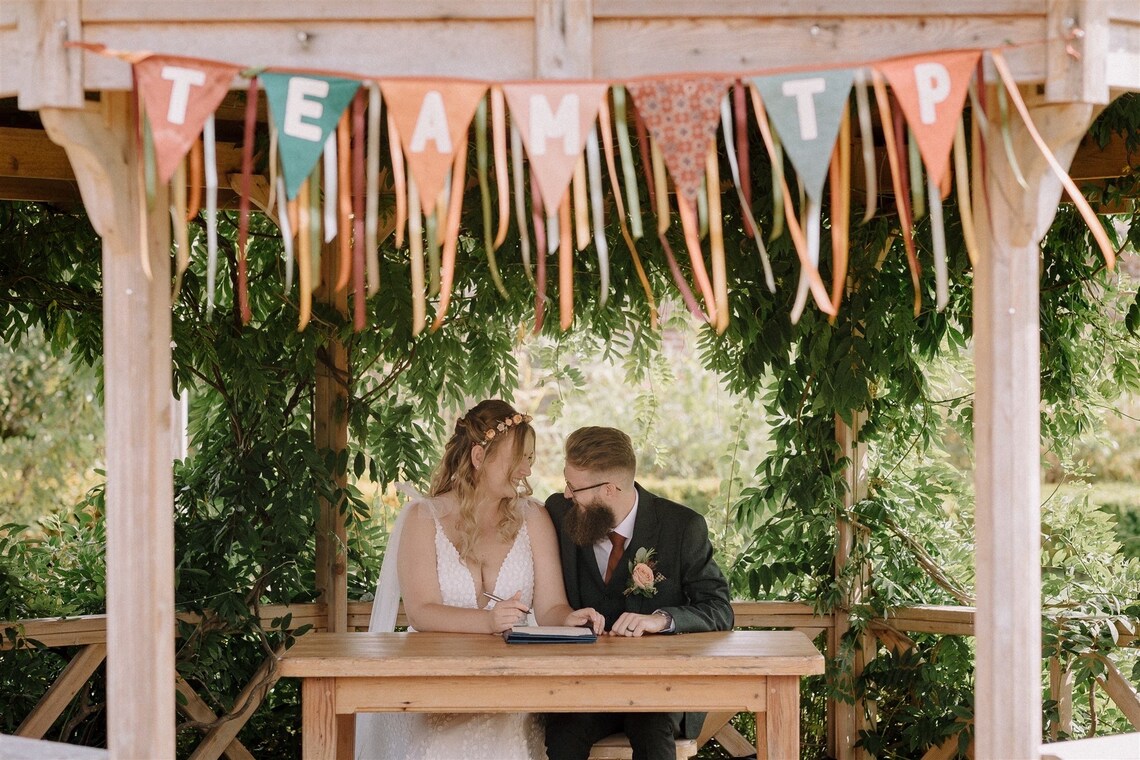 Festival Wedding Bunting Decoration for Wedding Backdrop Ribbon ...