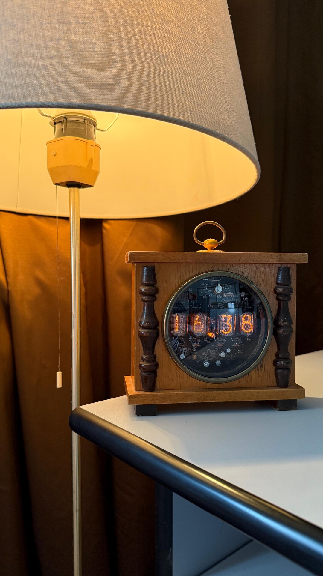 Unique Vintage Style Clock Nixie Re-purposed Lamp Clock - Etsy