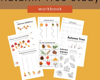 Autumn Leaves Workbook for Preschool, Prek, and Kindergarten - Etsy