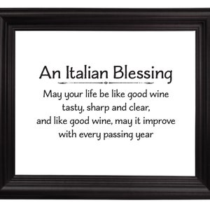 Italian Blessing / Quotes Wall Art Modern Design 2 Sizes - Etsy