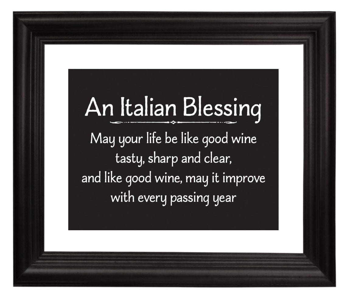 Italian Blessing / Quotes Wall Art Modern Design 2 Sizes - Etsy