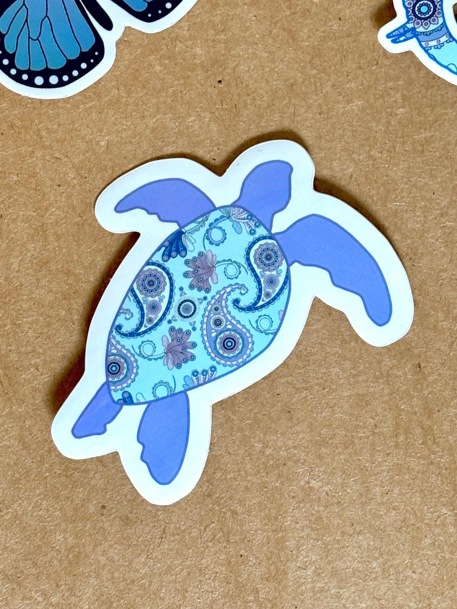 Paisley Turtle Sticker - Etsy
