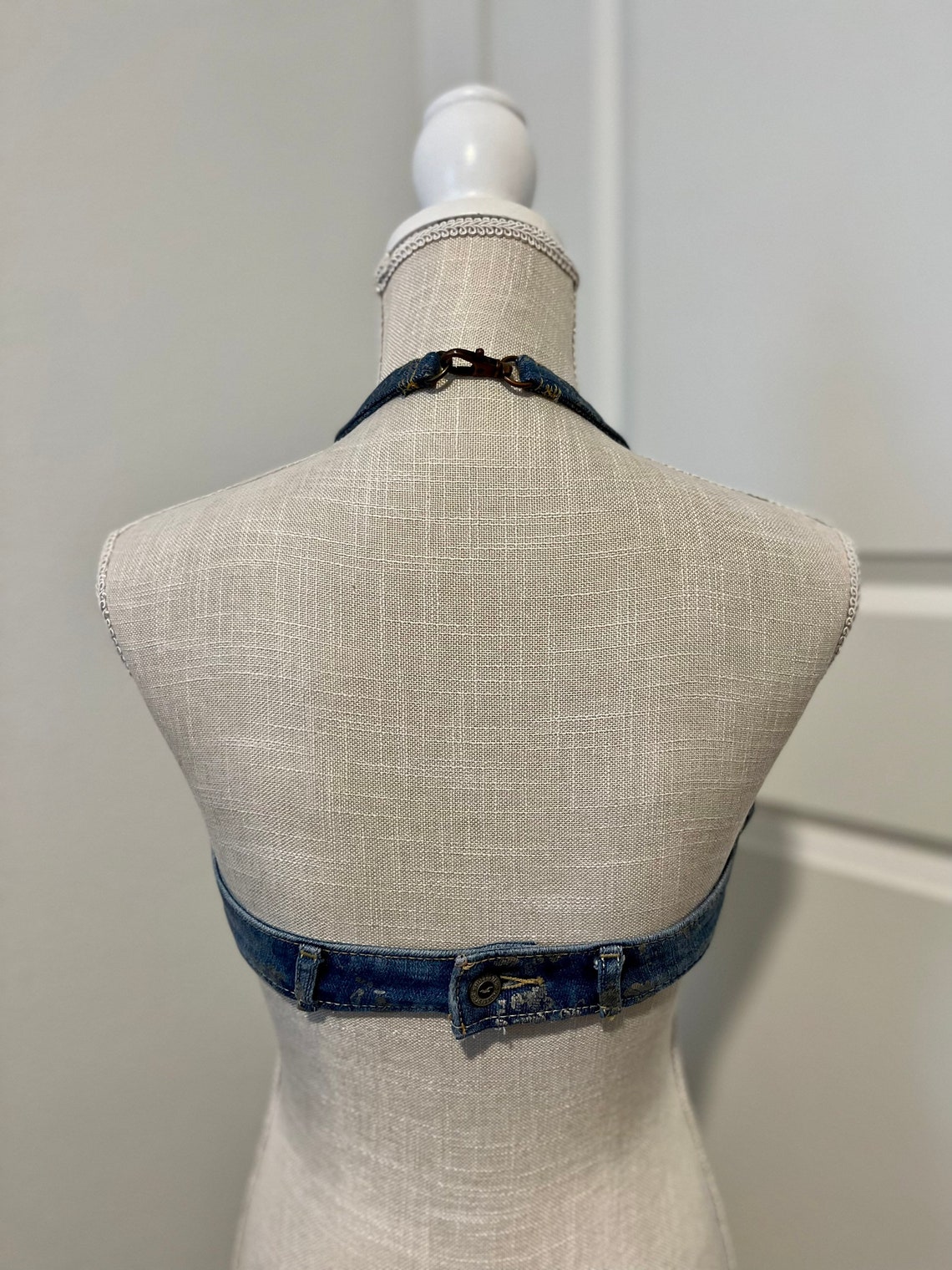 Upcycled Denim Cropped Top, Summer Top, Festival Clothing, Rave ...