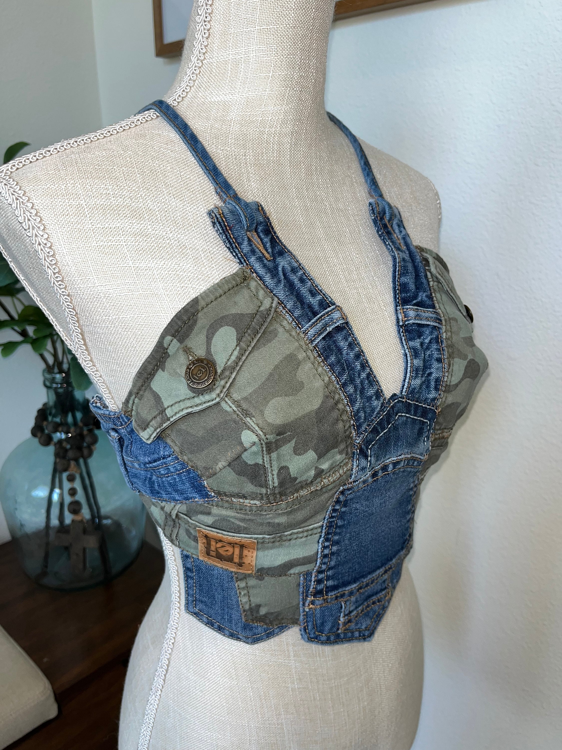 Camouflage, Camo, Boho Chic, Upcycled, Deconstructed, One of a Kind ...
