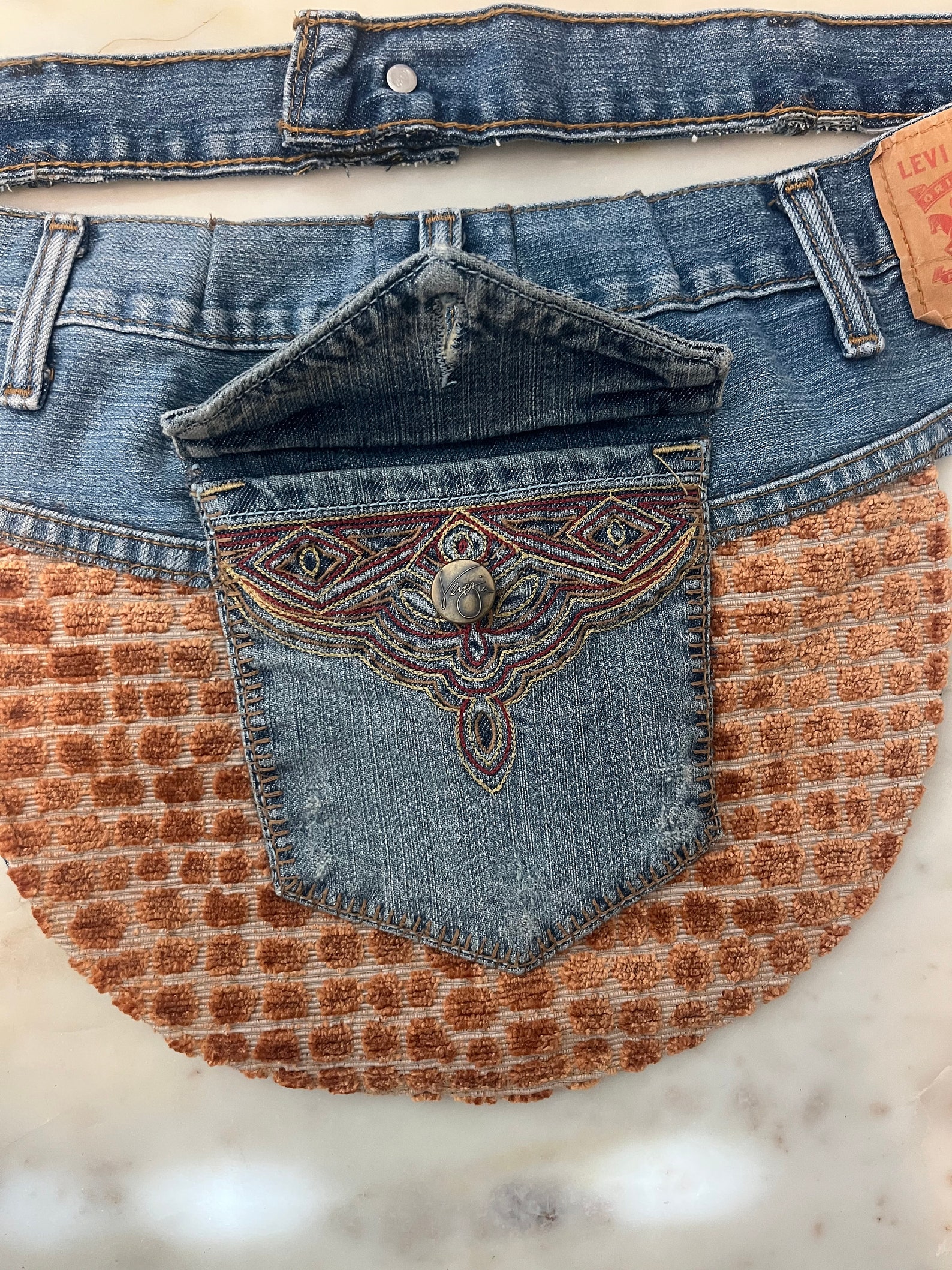 Upcycled, Ecofriendly, Denim Jean Cross Body Bag Made With Recycled ...