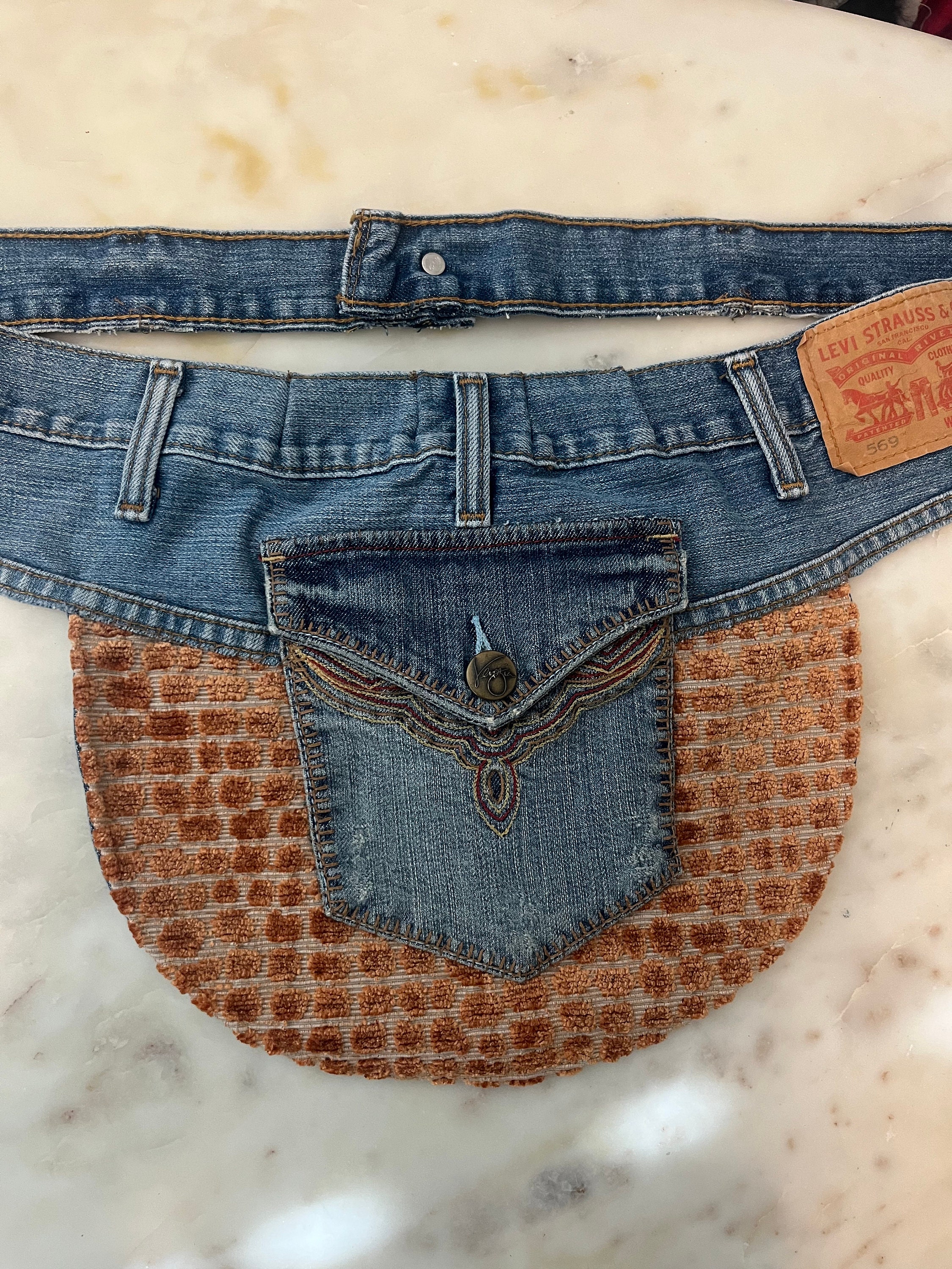 Upcycled, Ecofriendly, Denim Jean Cross Body Bag Made With Recycled ...
