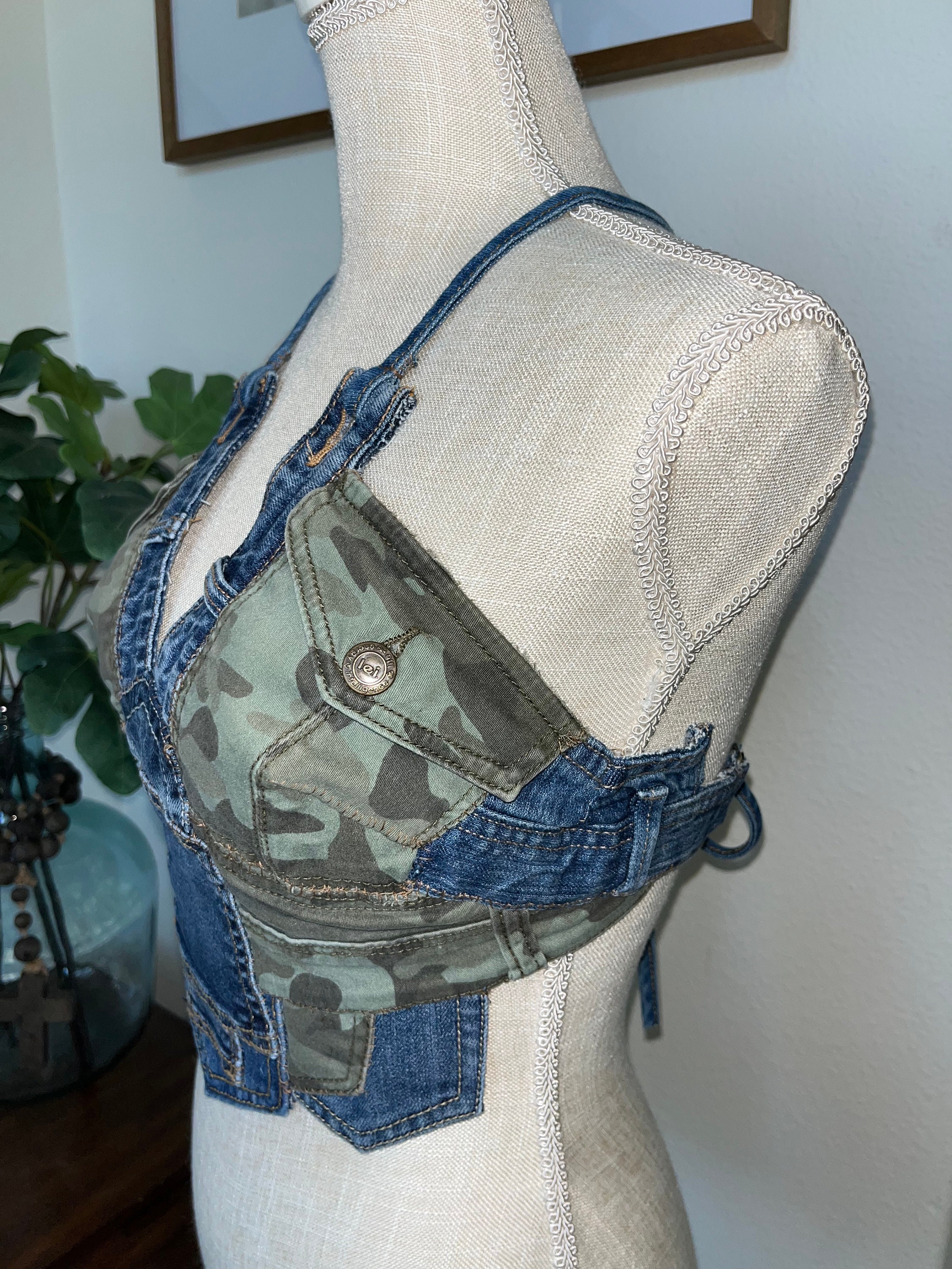 Camouflage, Camo, Boho Chic, Upcycled, Deconstructed, One of a Kind ...