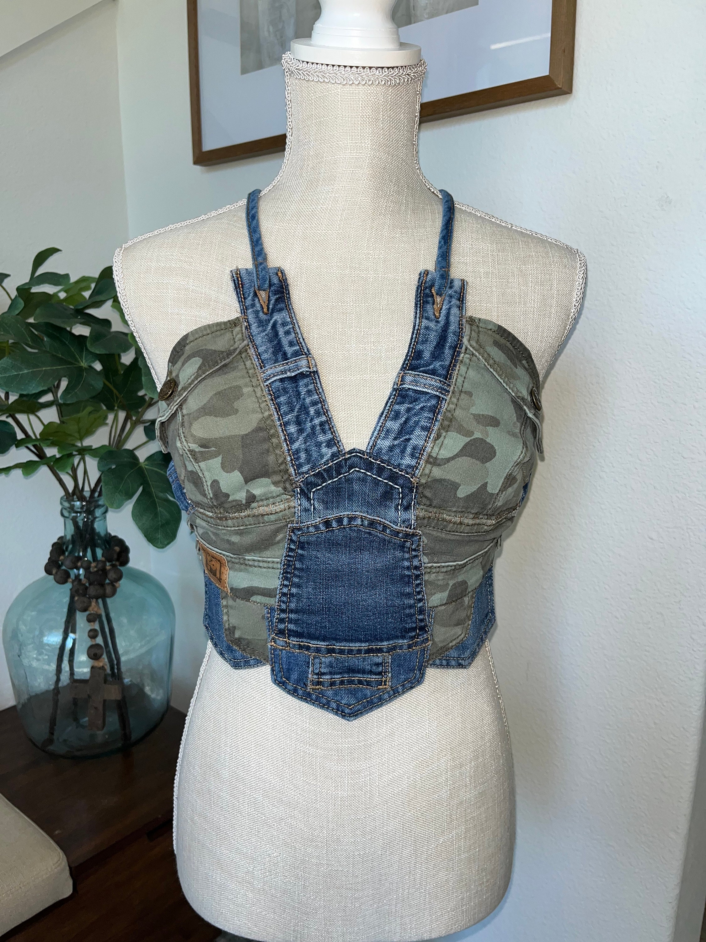Camouflage, Camo, Boho Chic, Upcycled, Deconstructed, One of a Kind ...