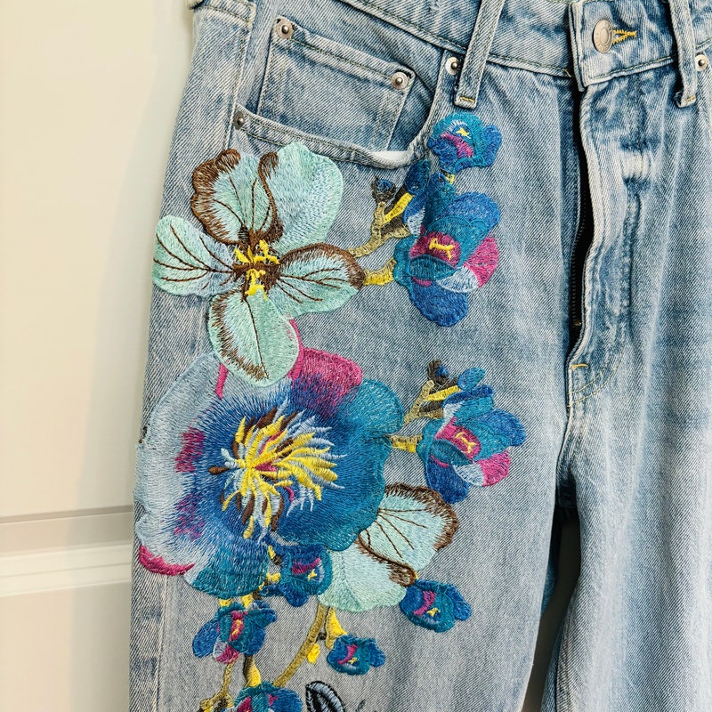 Embellished Jeans - Etsy