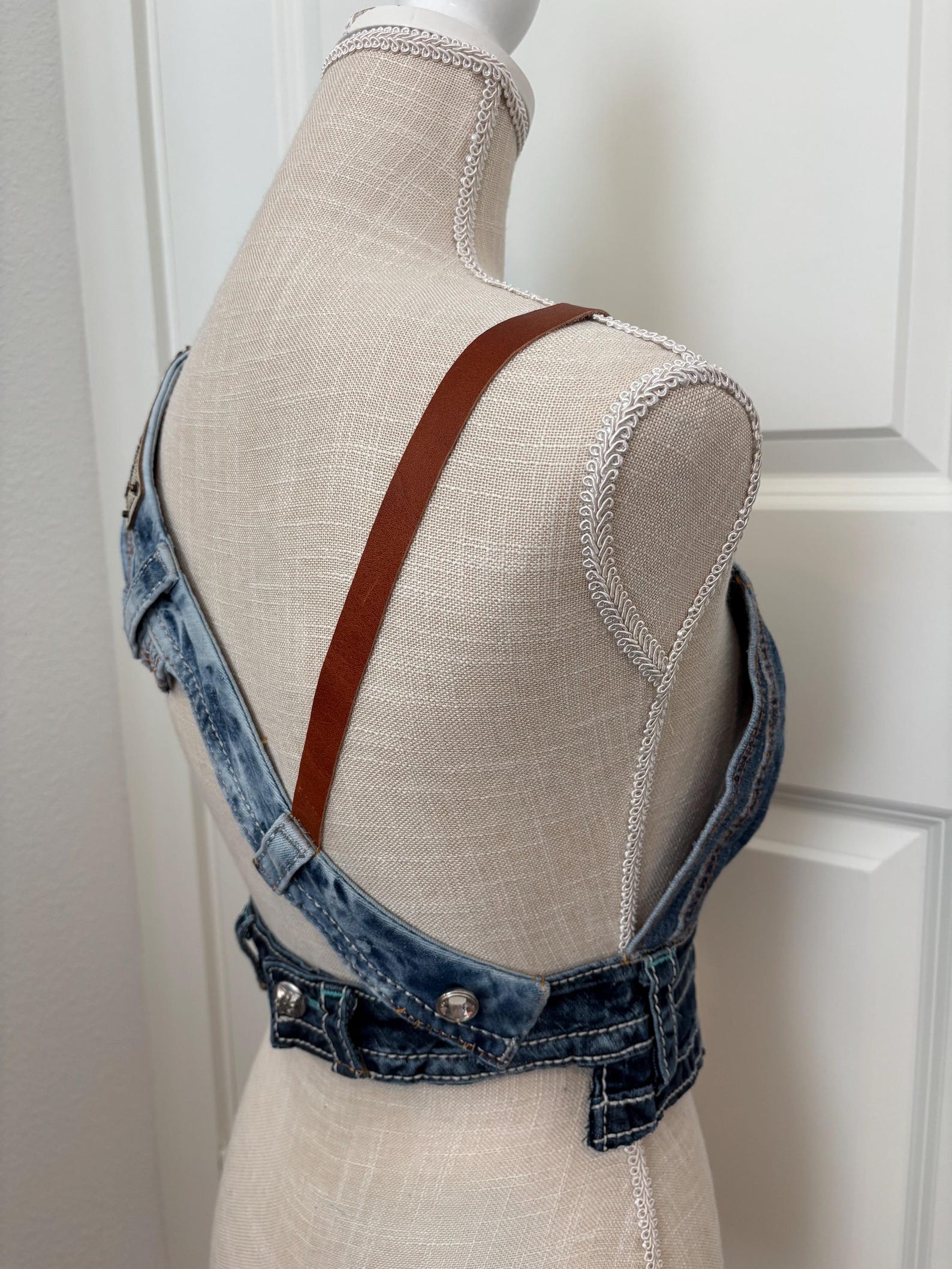 Futuristic Denim Corset Top, Upcycled Jean Bustier, Asymmetrical ...