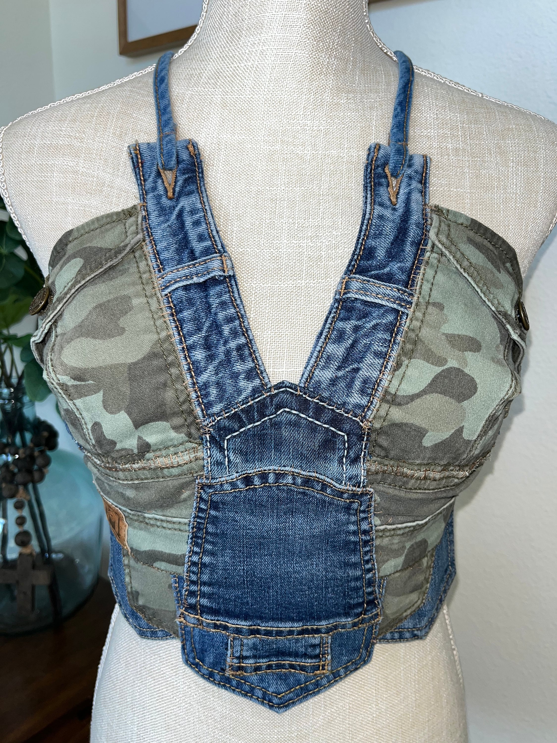 Camouflage, Camo, Boho Chic, Upcycled, Deconstructed, One of a Kind ...