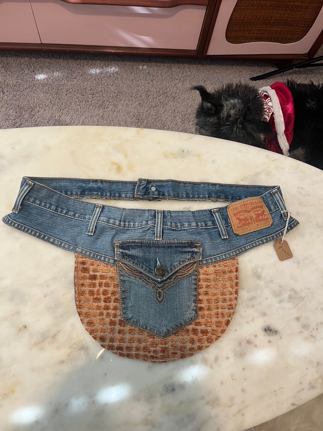 Upcycled, Ecofriendly, Denim Jean Cross Body Bag Made With Recycled ...