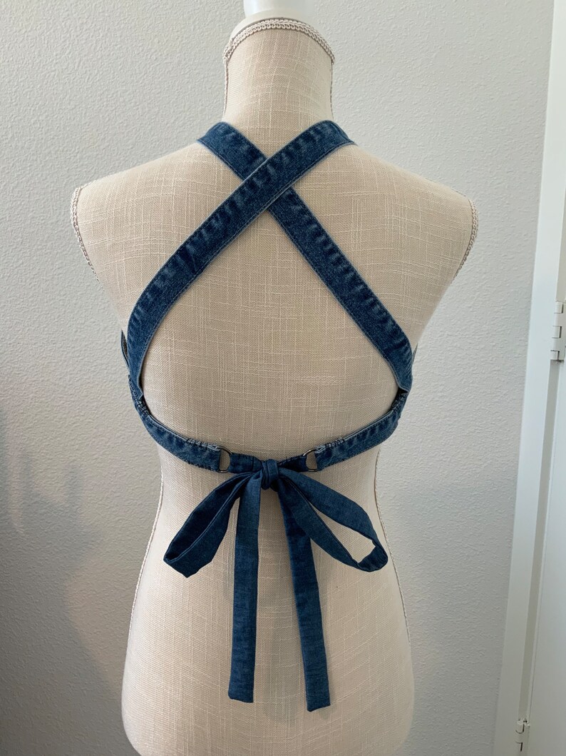 Festival Denim, Trendy, Boho Chic, Street Style, Handmade Denim Halter ...