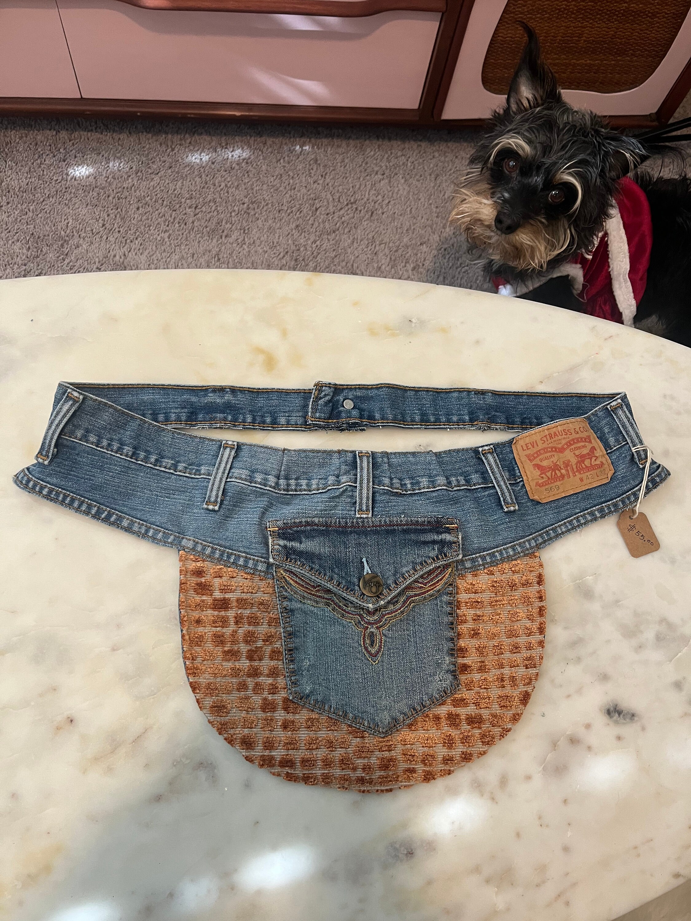 Upcycled, Ecofriendly, Denim Jean Cross Body Bag Made With Recycled ...
