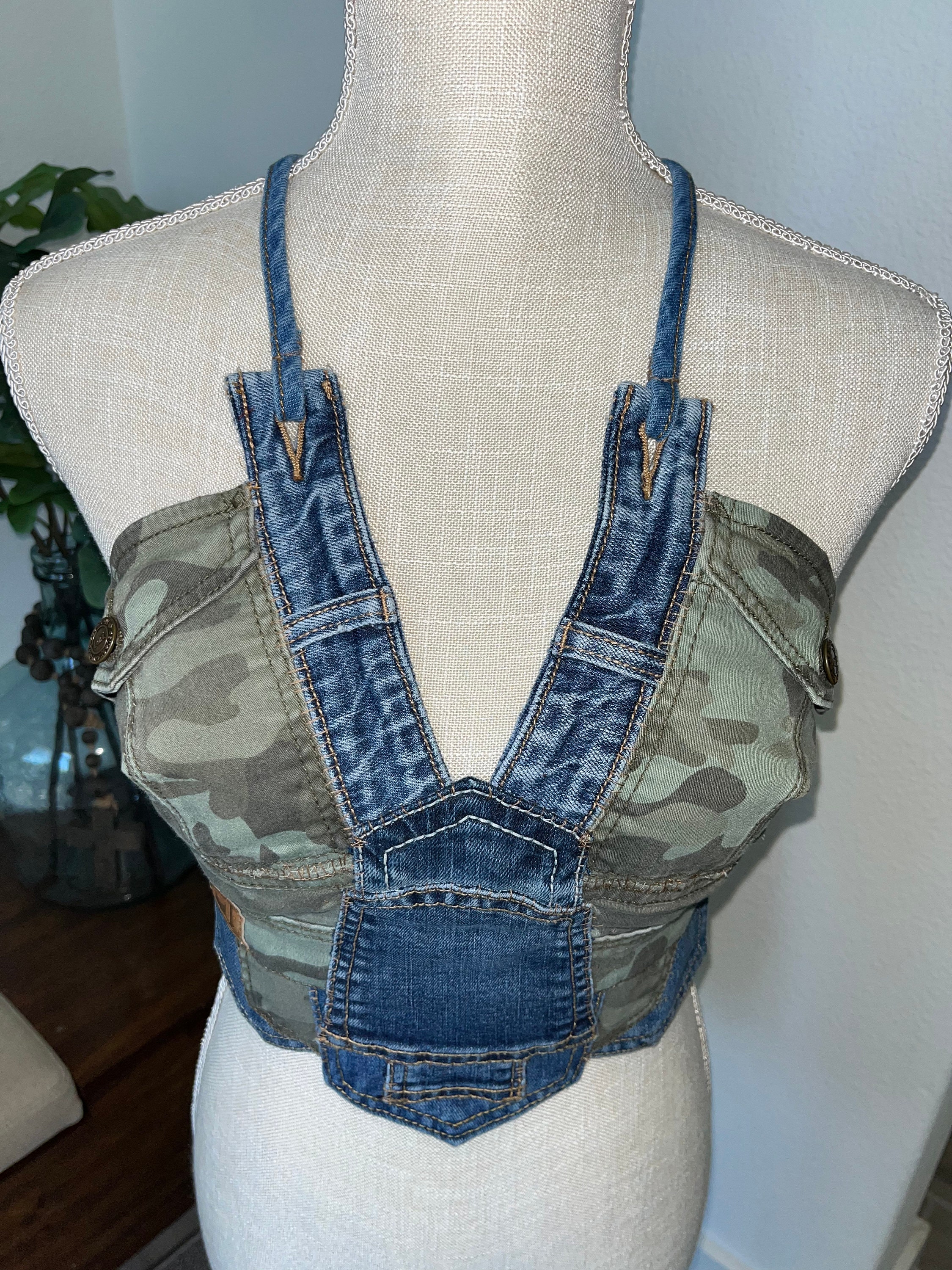Camouflage, Camo, Boho Chic, Upcycled, Deconstructed, One of a Kind ...