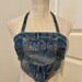 Upcycled Denim Cropped Top, Summer Top, Festival Clothing, Rave ...