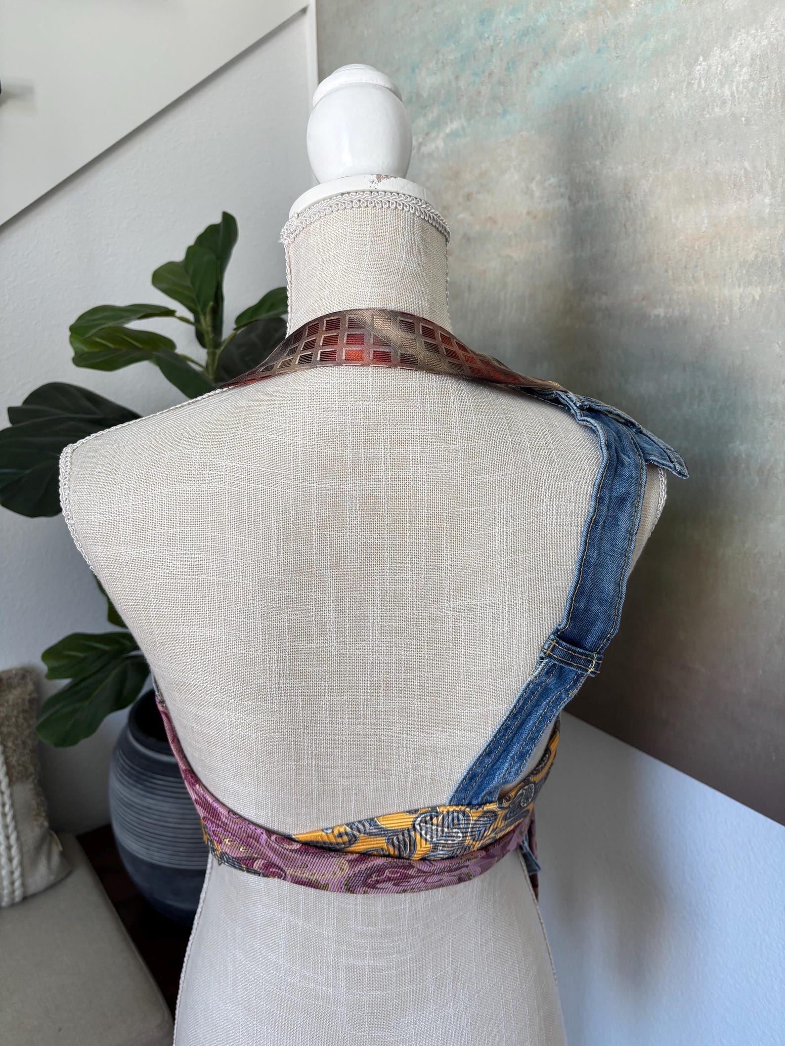 Upcycled Men's Tie Halter Top, Retro Paisley Corset, Small - Etsy