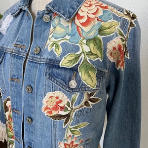 Bohemian, Upcycled, Bride, Birthday, Birthday Announcement Jean Jacket ...