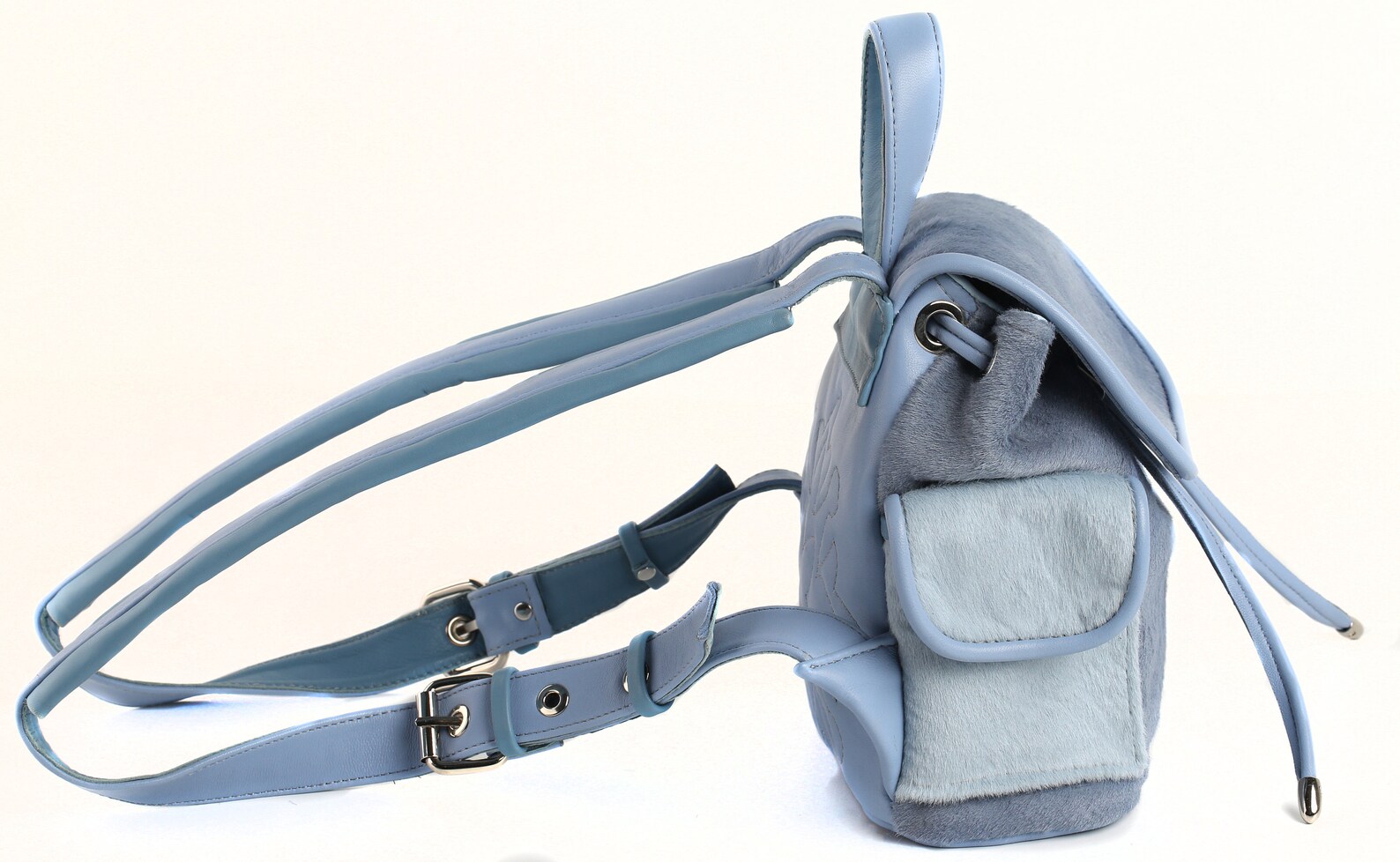 Designer "pony" Handmade Backpack, Leather Backpack, Blue Backpack ...