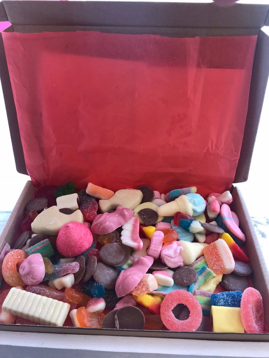 Pick N Mix Sweet Box 500g - Etsy UK