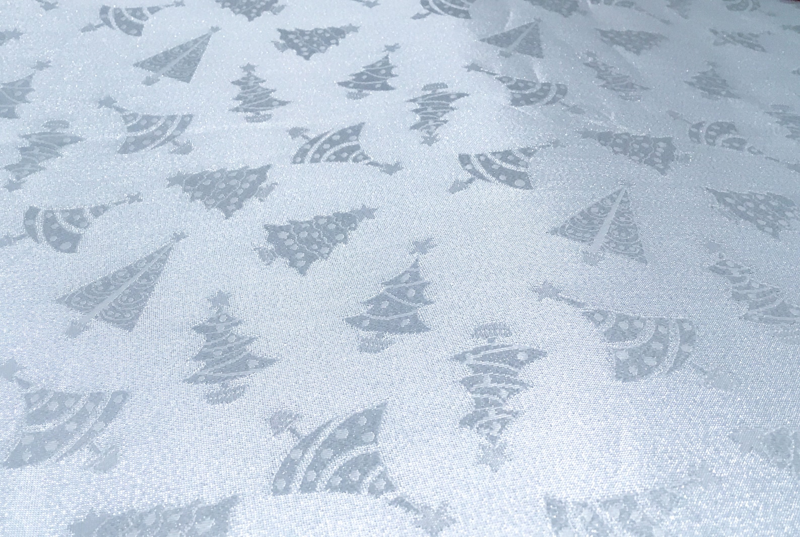 Silver Christmas Trees Christmas Brocade Fabric - Etsy