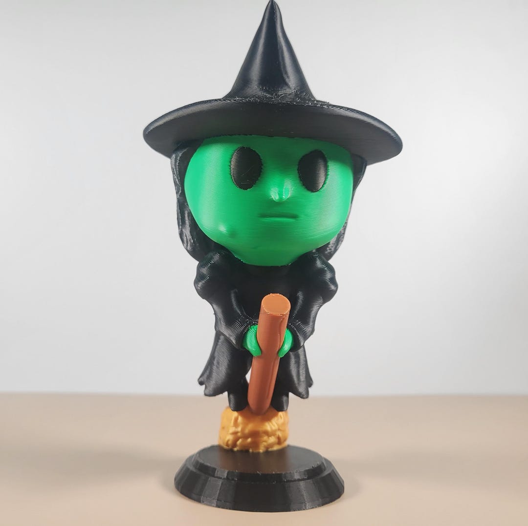 The Wicked Witch - Chibi 3D Printed Figurine | Great for Desk Decor ...