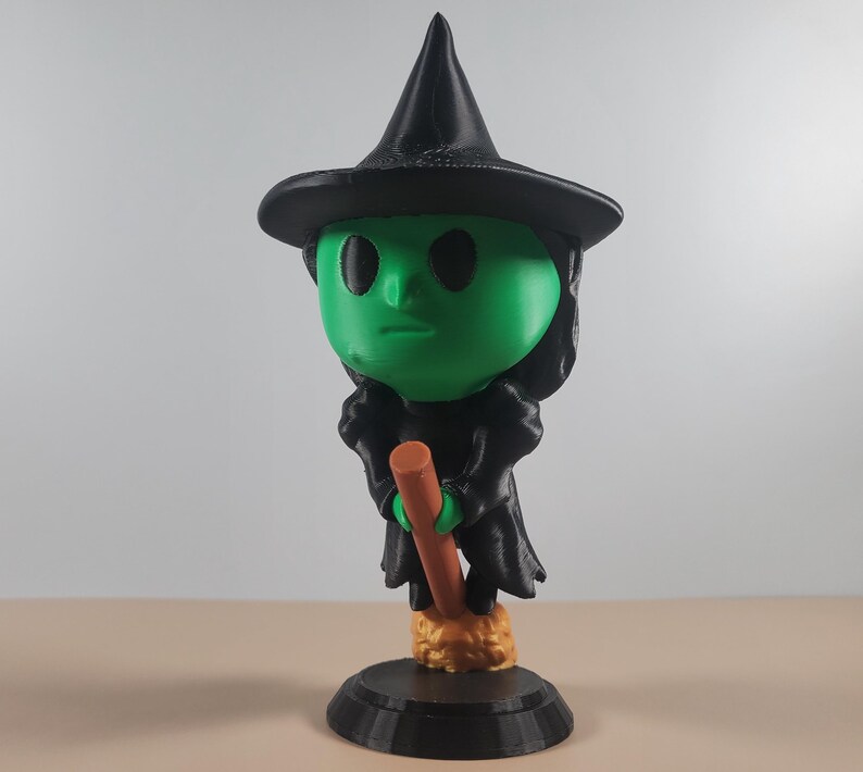 The Wicked Witch - Chibi 3D Printed Figurine | Great for Desk Decor ...