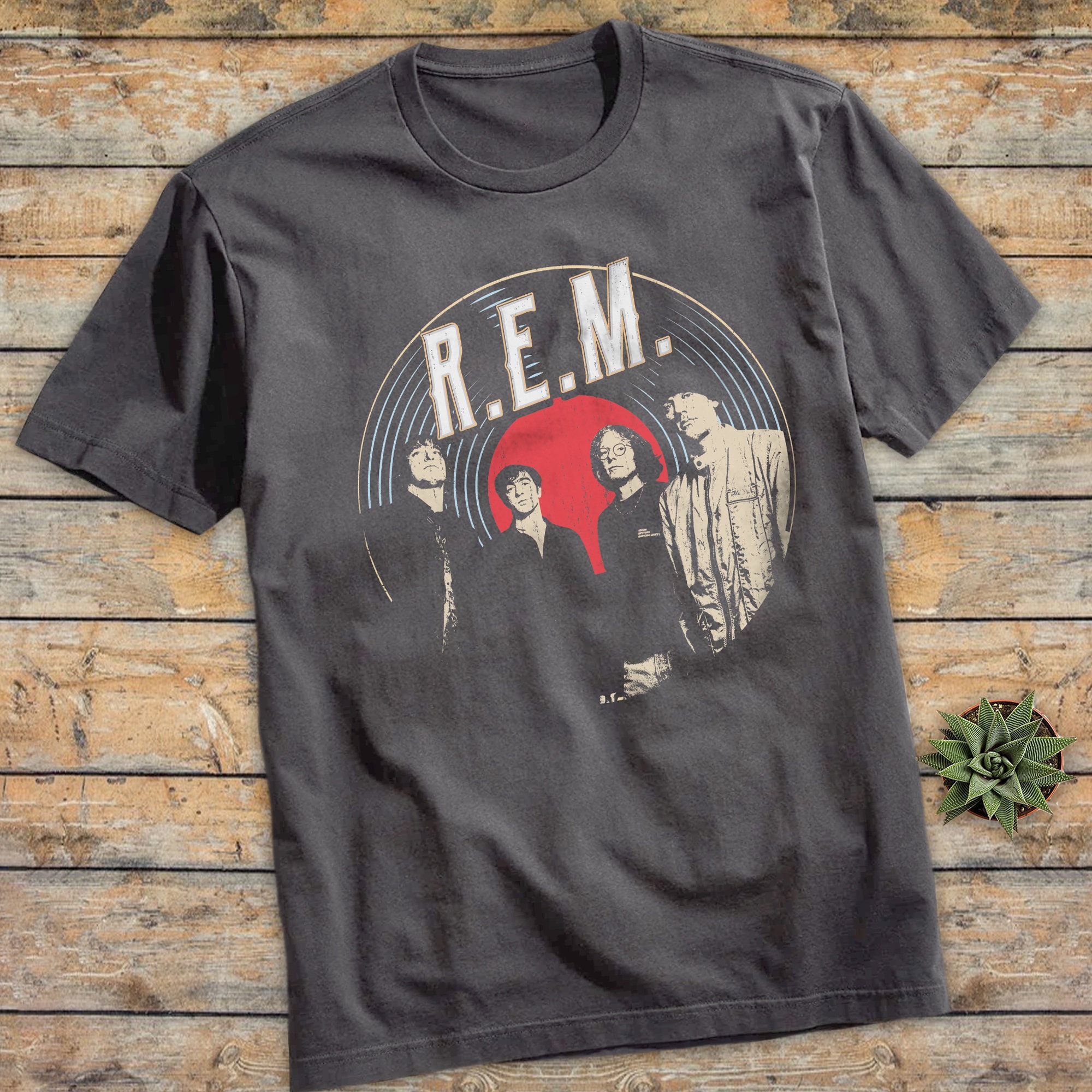 REM Rock Band T-Shirt | Vintage Vinyl REM Band Shirt sold by Pinched ...