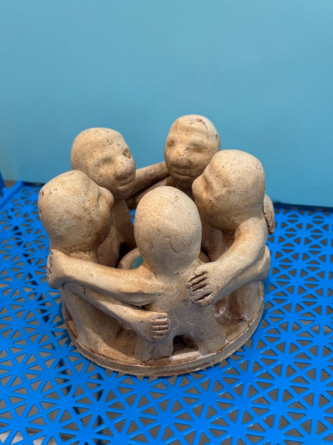 Primitive Circle of Friends Sculpture - Candle Holder - Etsy