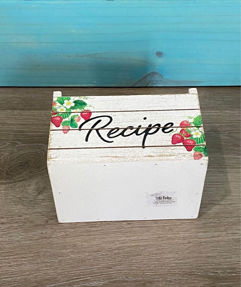 White Wood Crate Recipe Storage Box - Etsy