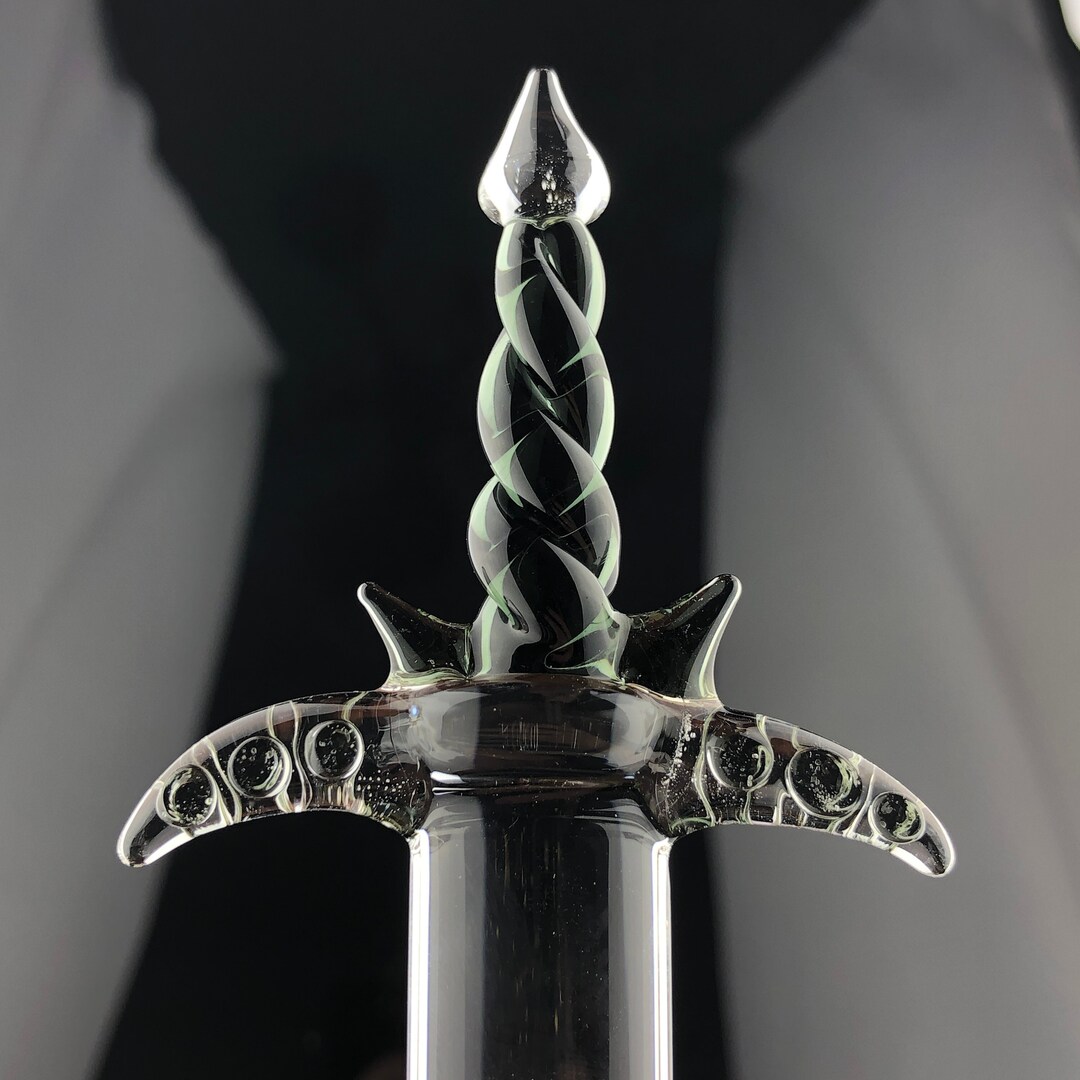 Beautiful Glass Viking Sword Figurine Statue Black Color | Handcrafted ...