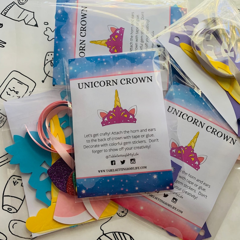 Unicorn Crown Craft Kit Party Favor - Etsy
