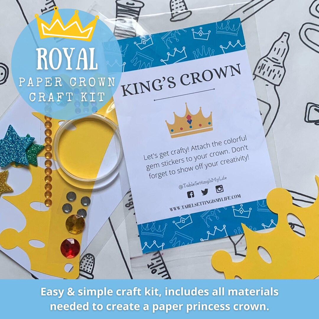 Royal Crown Craft Kits: King & Prince Edition, Party Favor - Etsy