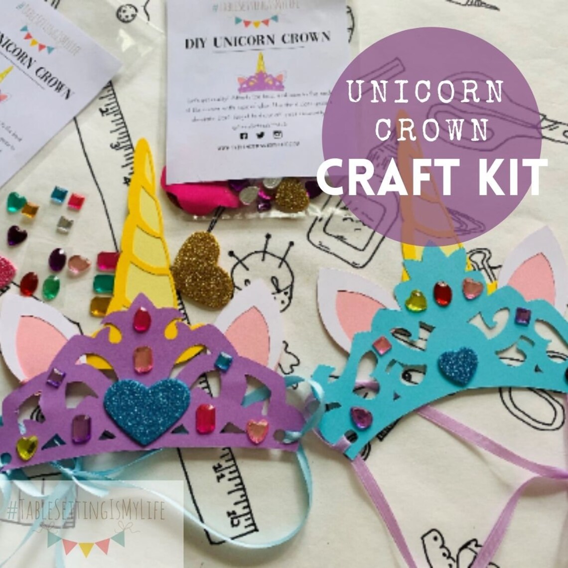 Unicorn Crown Craft Kit Party Favor | Etsy