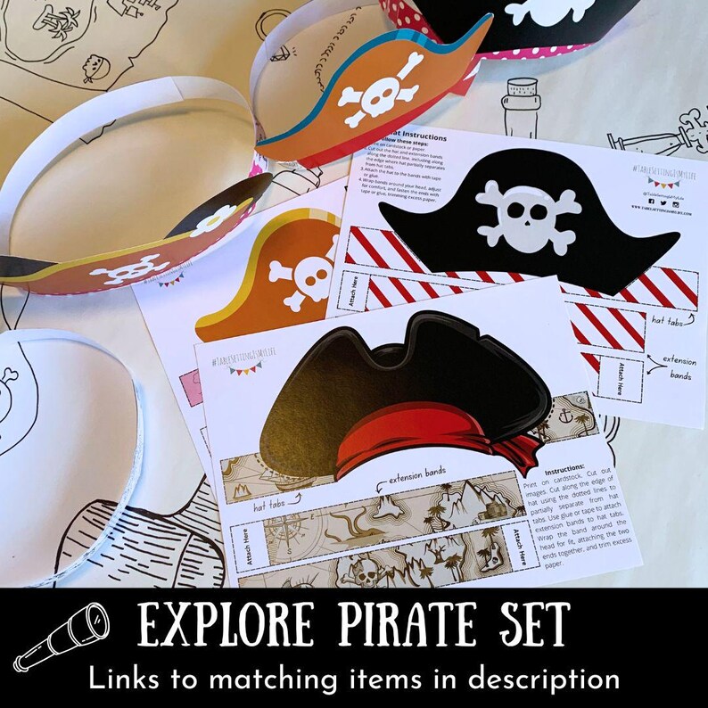 Pink Polka Dot Pirate Hat - Printable Instant Download - Etsy