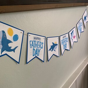 Shark Father's Day Banner INSTANT DOWNLOAD Baby Shark - Etsy