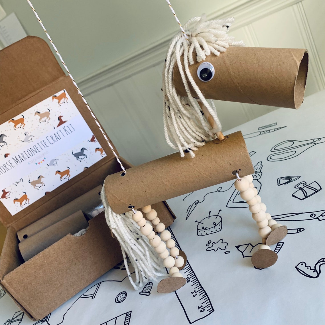 Horse Marionette Puppet Craft Kit | Etsy