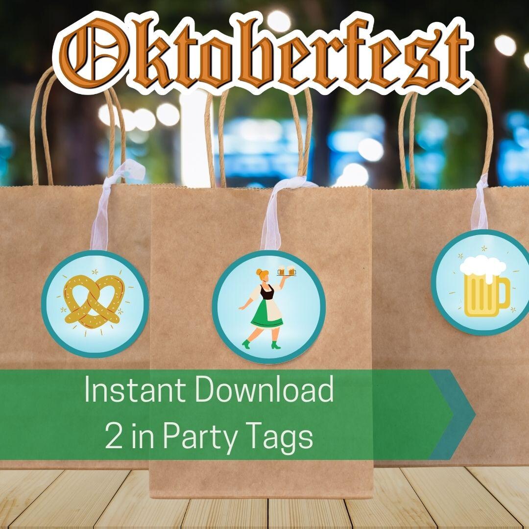 Oktoberfest Party Favor Gift Tags, Instant Download - Etsy