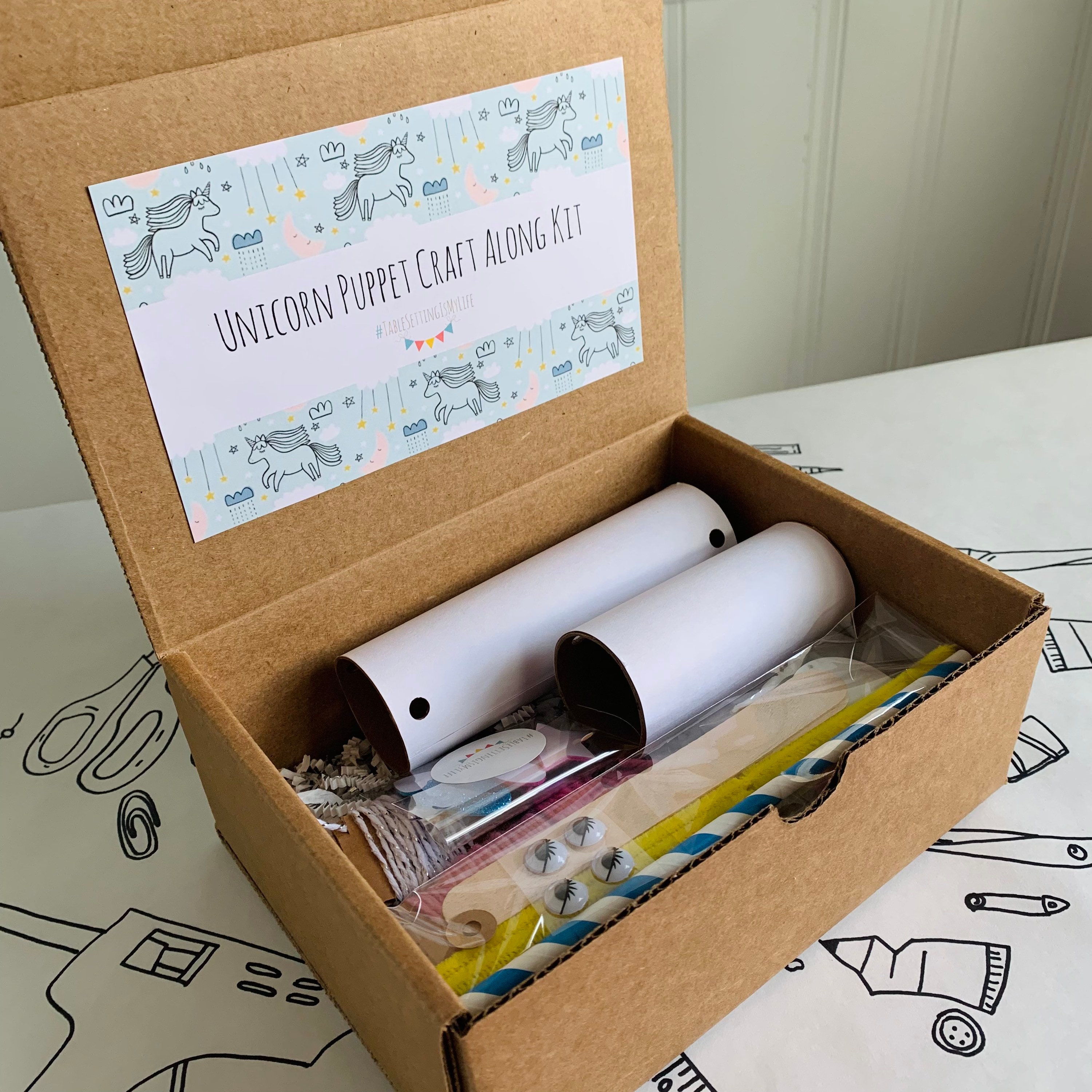 Unicorn Marionette Puppet Craft Along Kit | Etsy