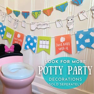 Printable Potty Party INSTANT DOWNLOAD, Just Roll With It - Etsy