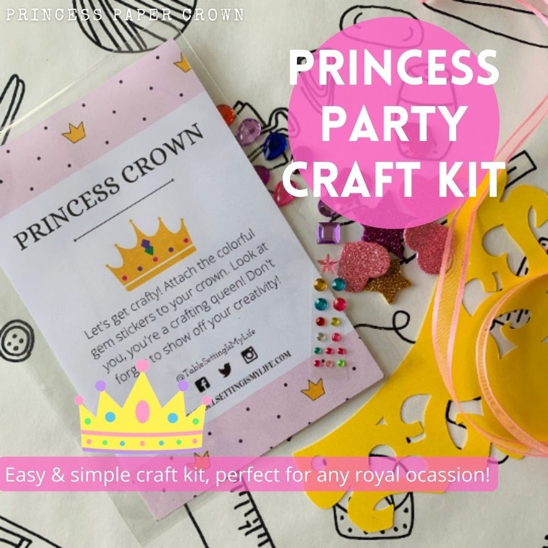 Princess Crown Craft Kit, Party Favor - Etsy