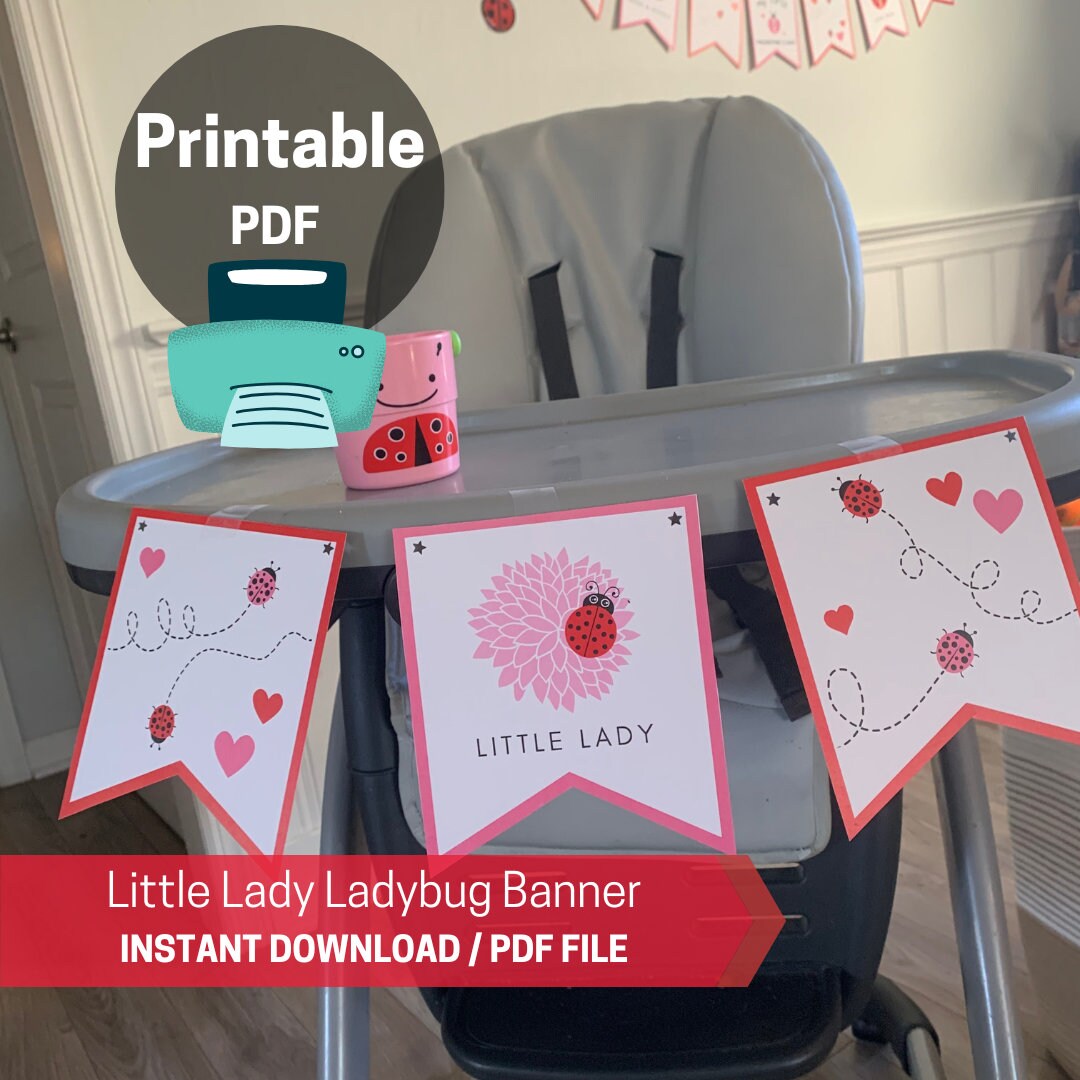 Little Lady Ladybug Banner INSTANT DOWNLOAD - Etsy