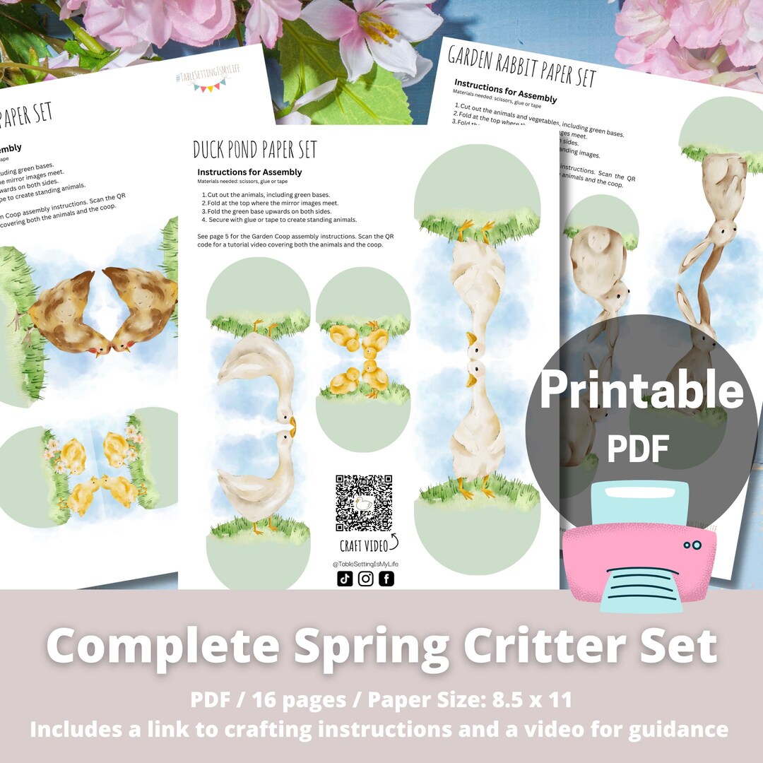 Spring Garden Scene Full Set - DIY Digital Download - Etsy