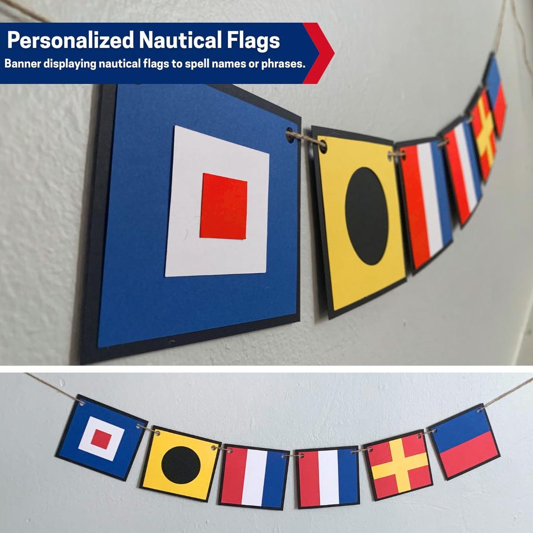 Personalized Nautical Flag Paper Banners - Etsy