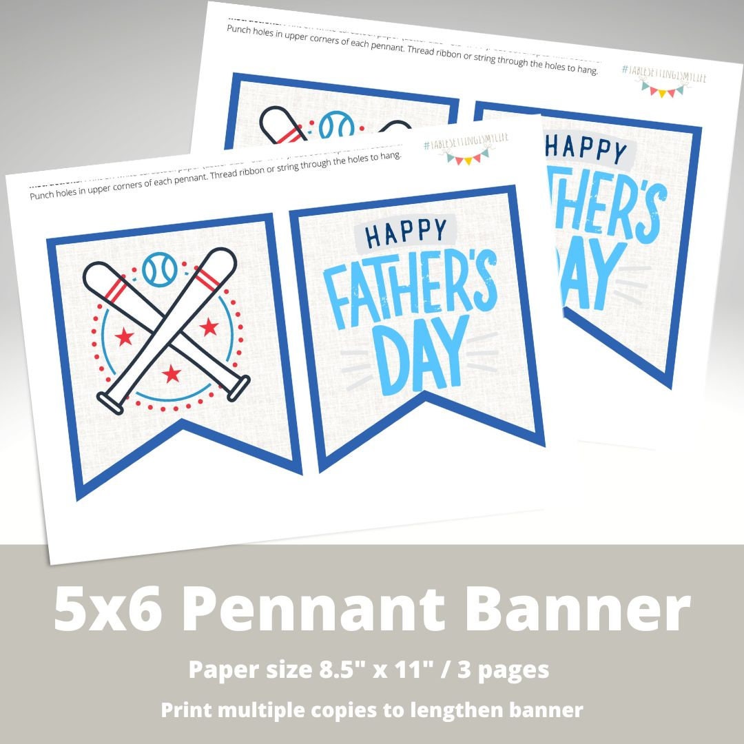 Father's Day Baseball Banner INSTANT DOWNLOAD - Etsy