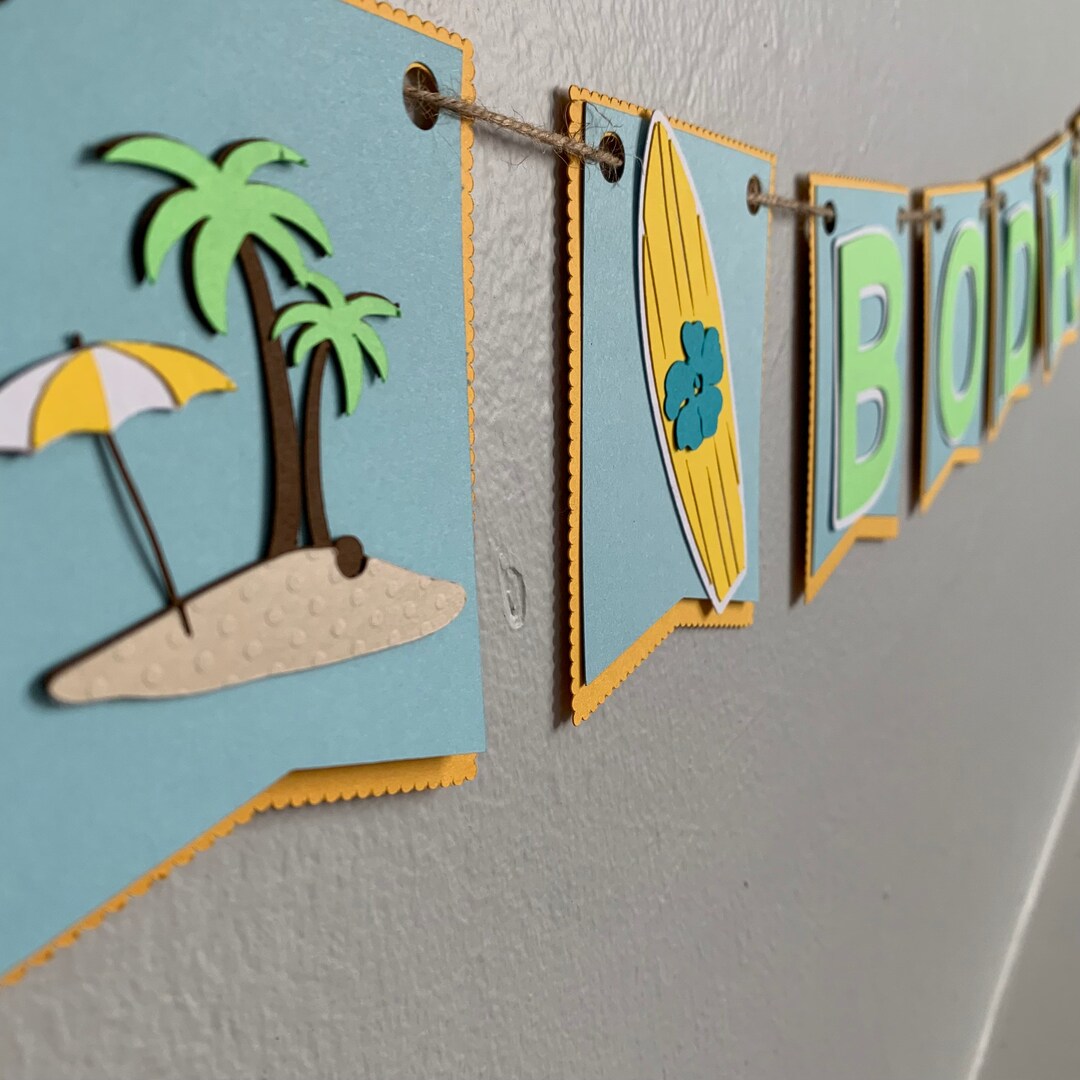Personalized Beach Name Banner Party Decorations SURF - Etsy