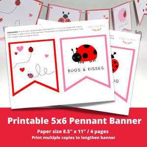 Love Bug Ladybug Banner INSTANT DOWNLOAD - Etsy